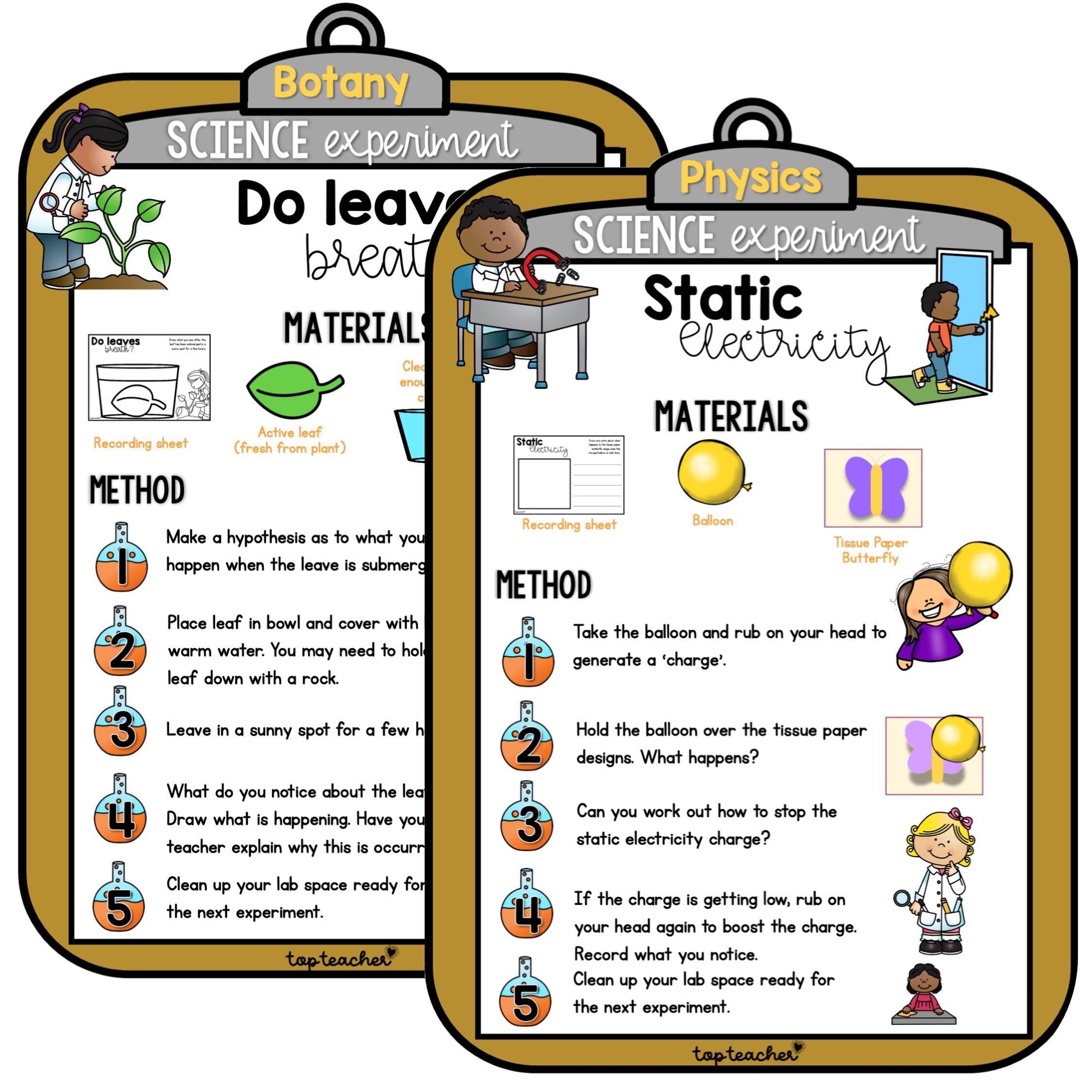 Science Experiments - Top Teacher
