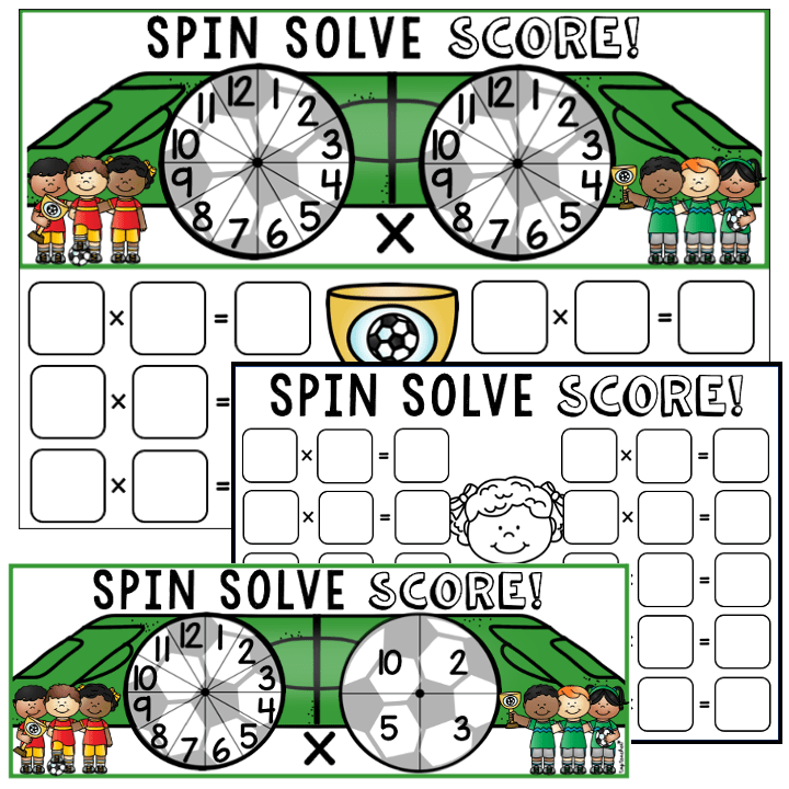 Multiplication Spin, Solve, Score! - Top Teacher