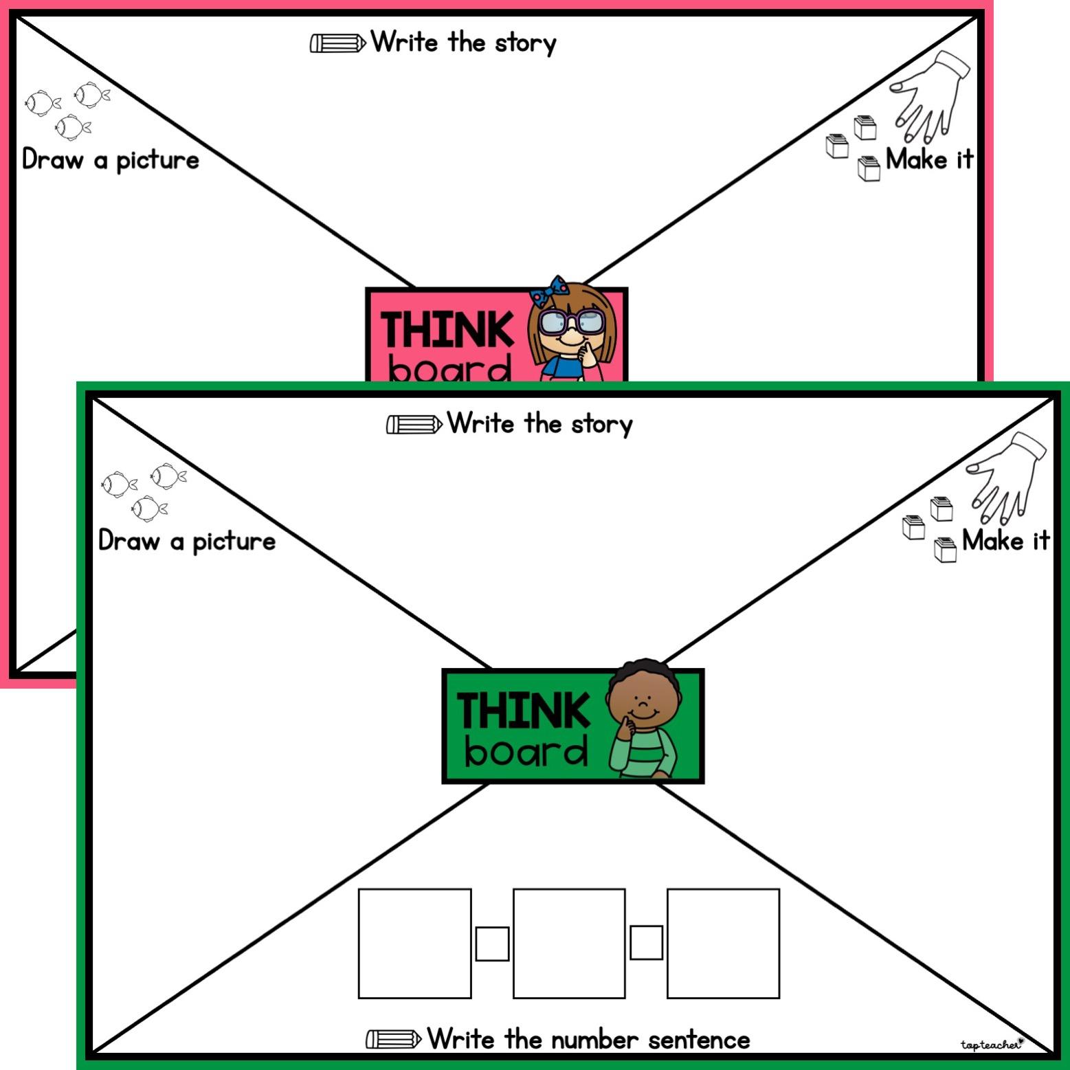 Problem Solving Think Boards - Top Teacher