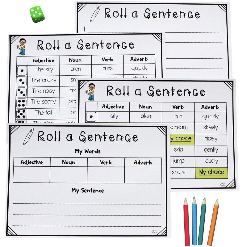 Roll-a-Sentence: Building Sentences Activity - Top Teacher