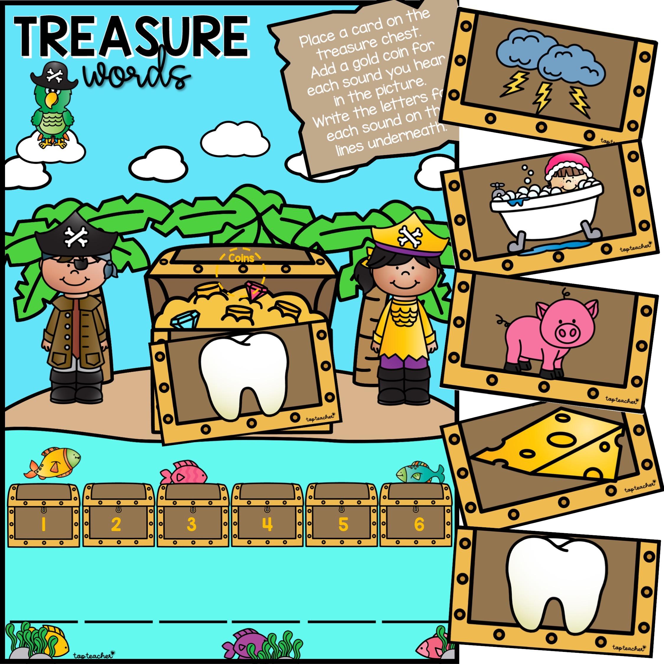 Phonics Treasure Words - Top Teacher