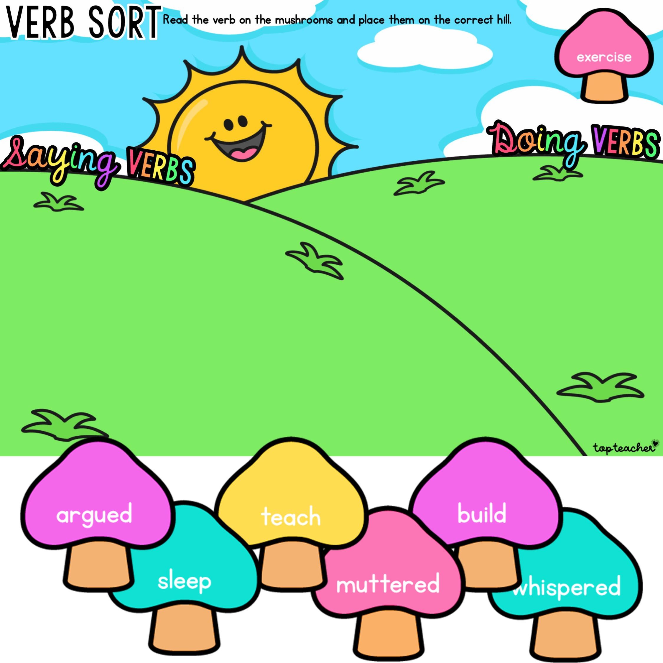 Sorting Verbs POWERPOINT - Top Teacher