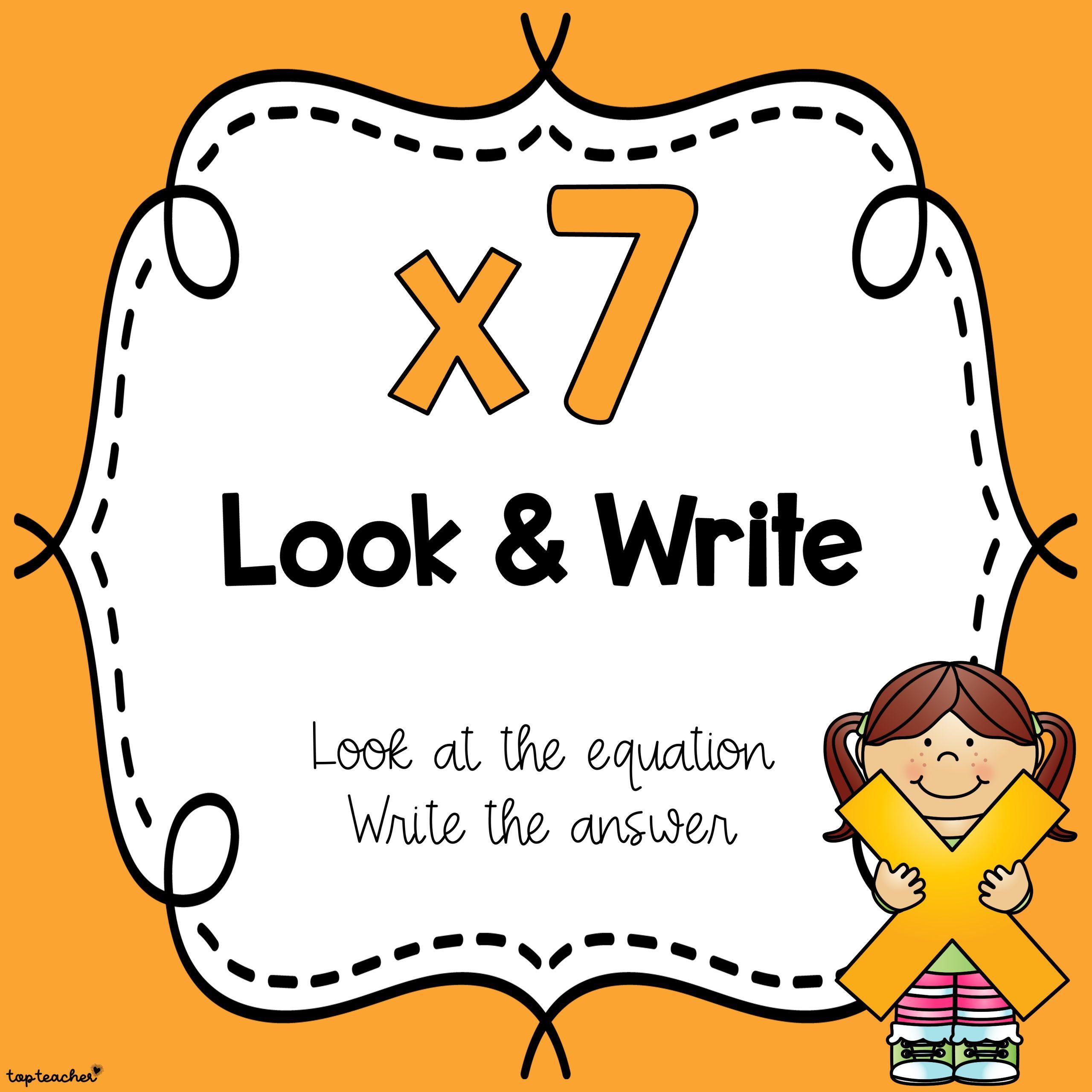 Multiplication x7 Tables Look & Write POWERPOINT - Top Teacher
