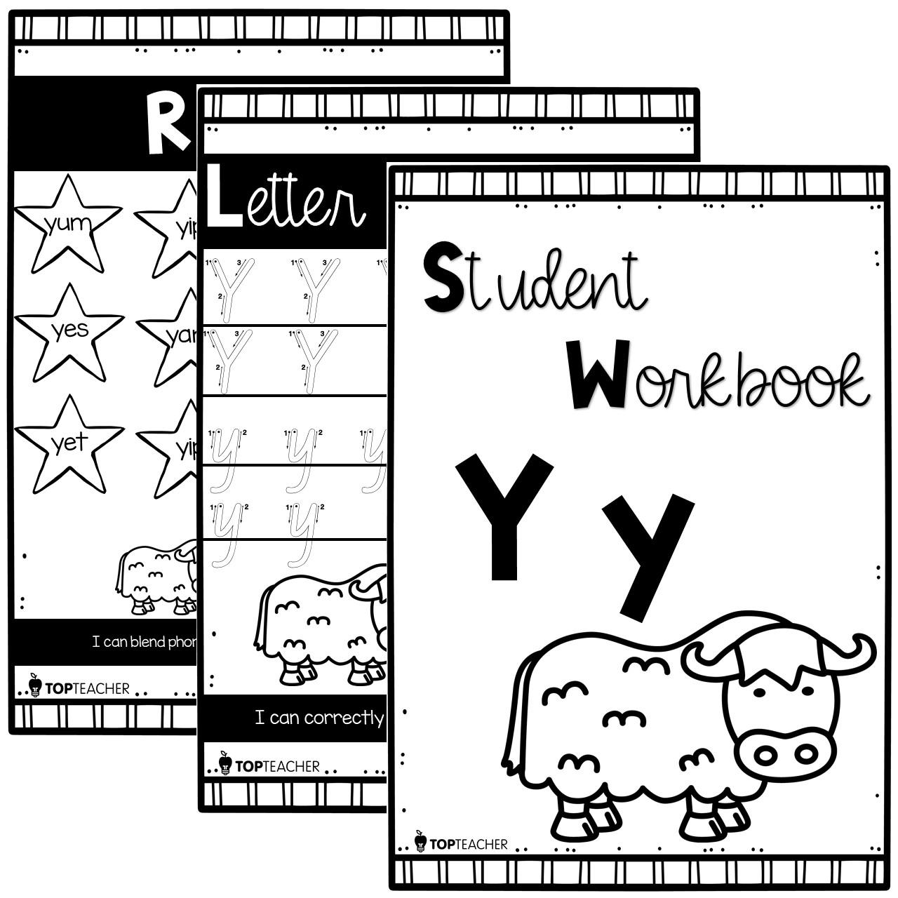 Phonics Yy Workbook - Top Teacher