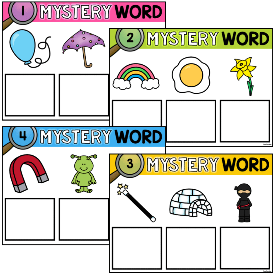 CVC Mystery Word - Top Teacher