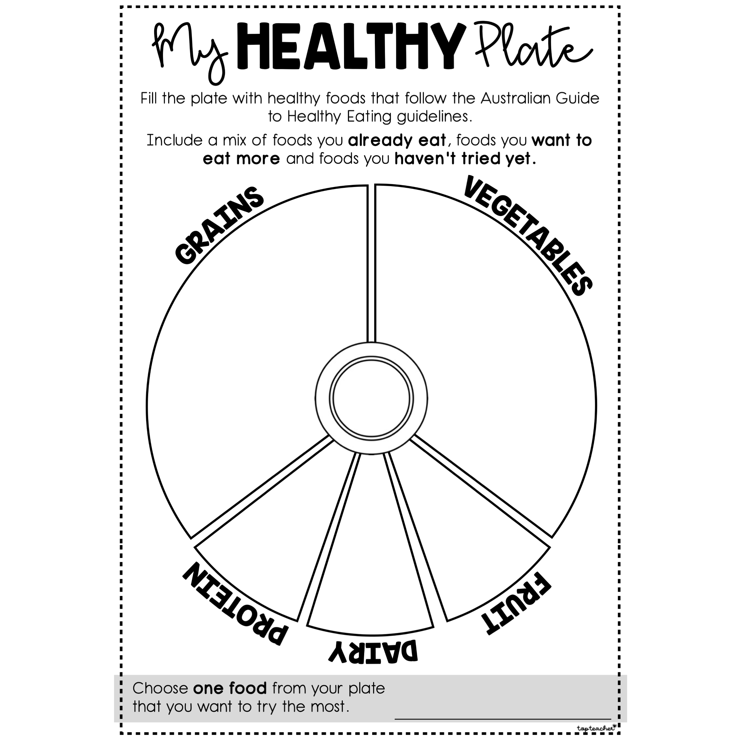 Healthy Eating Plate Worksheet Kid's Healthy Eating In Plates Online