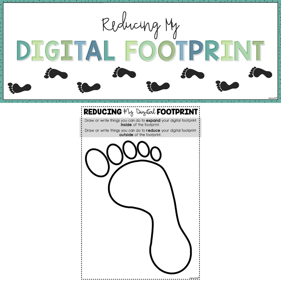 Digital Footprint Worksheet For Kids