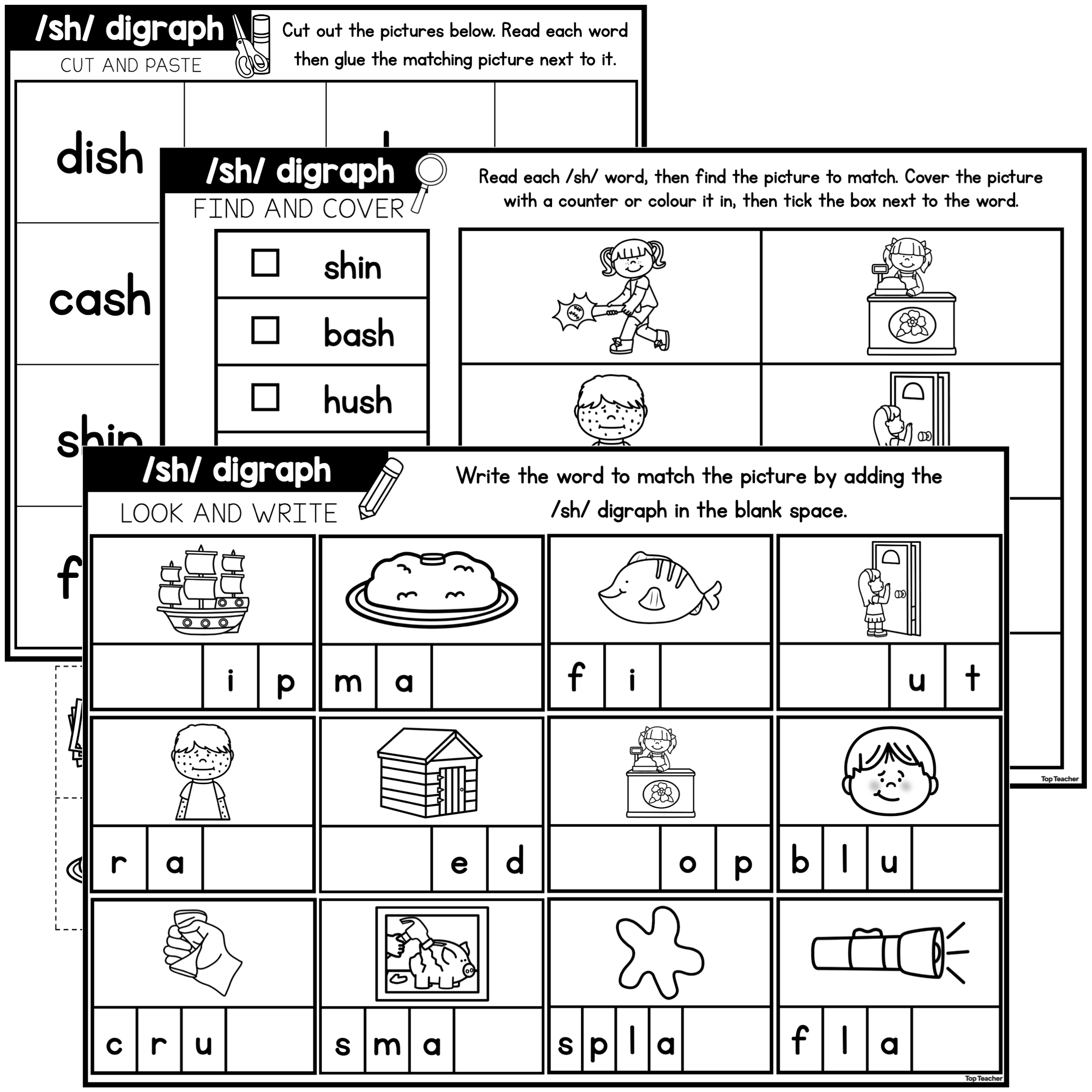 Sh Worksheet Packet Digraphs Worksheets