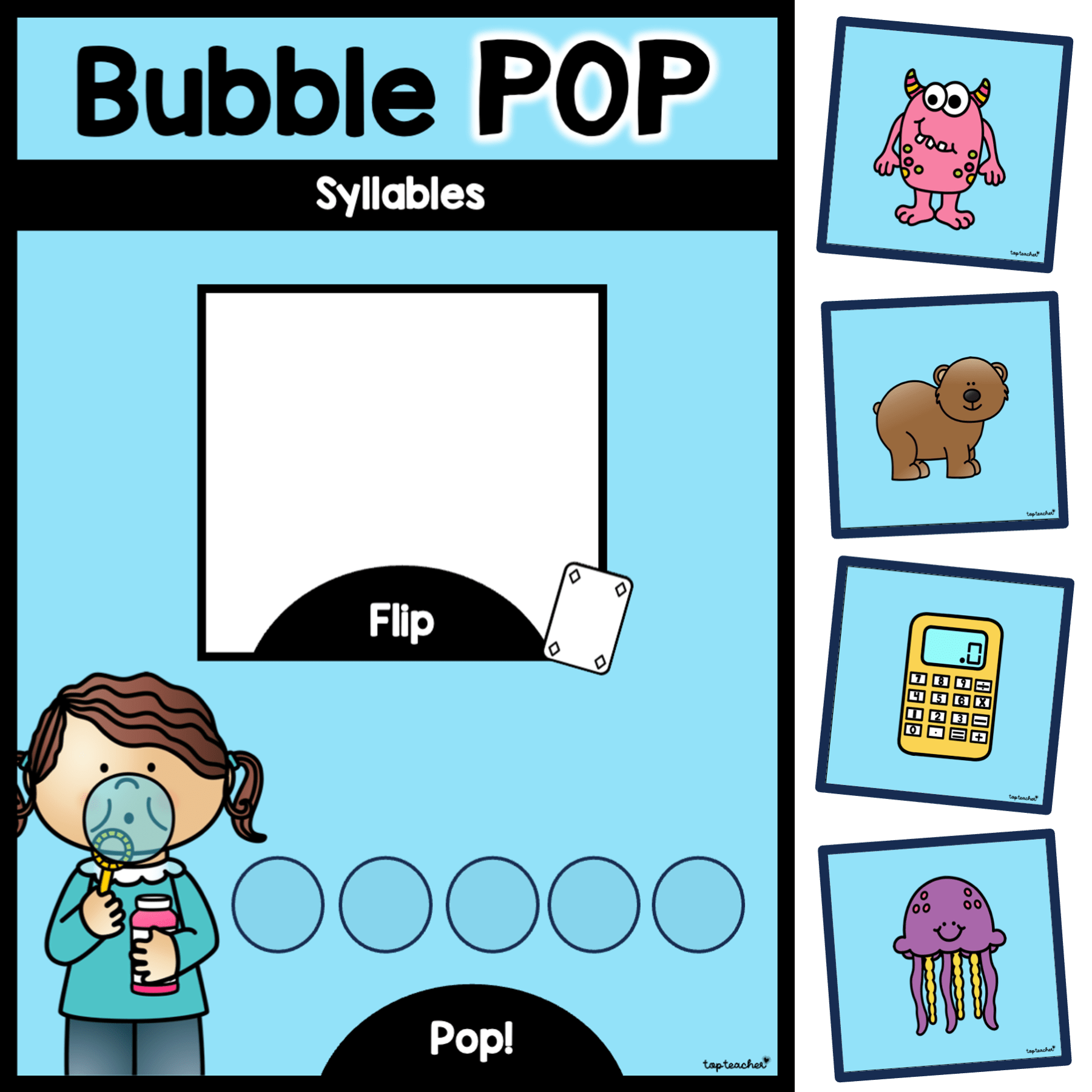 Bubble Pop Syllables - Top Teacher