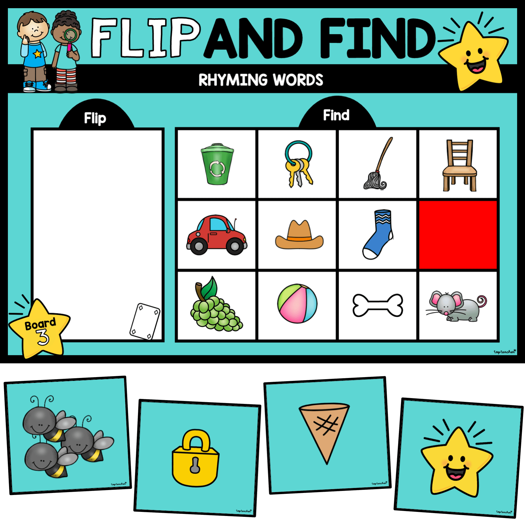 Flip & Find: Rhyming Words - Top Teacher