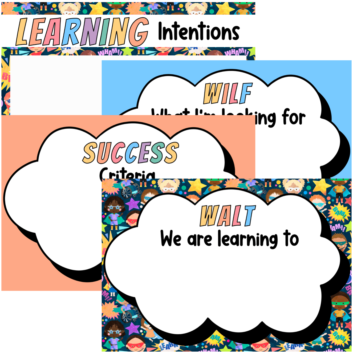 Learning Intentions Posters Hero Kids - Top Teacher