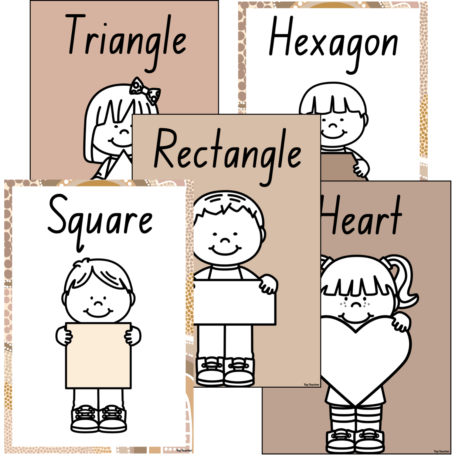 2D Shape Posters Burn Off - Top Teacher