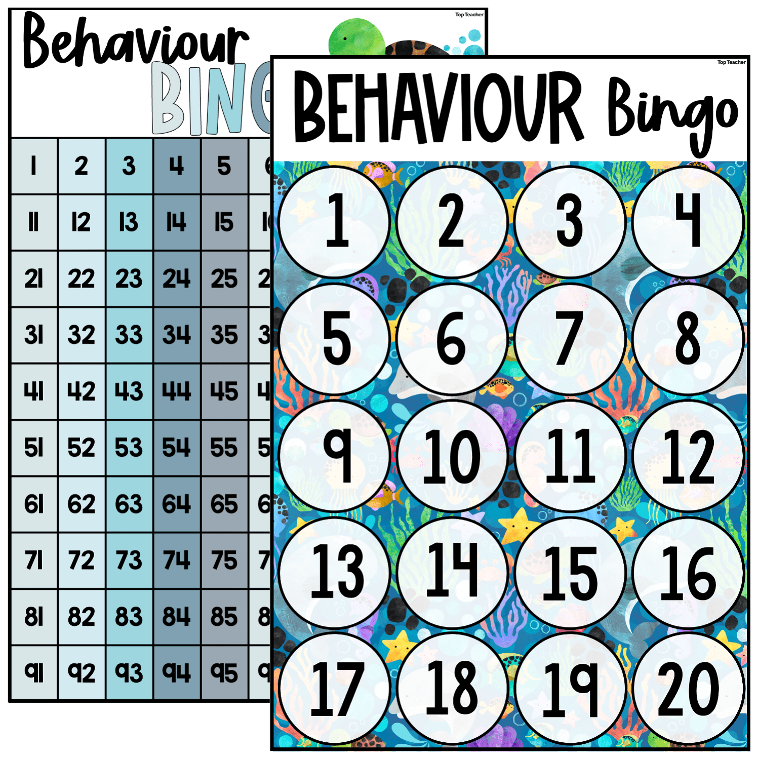 Behaviour Bingo Ocean Wonderland - Top Teacher