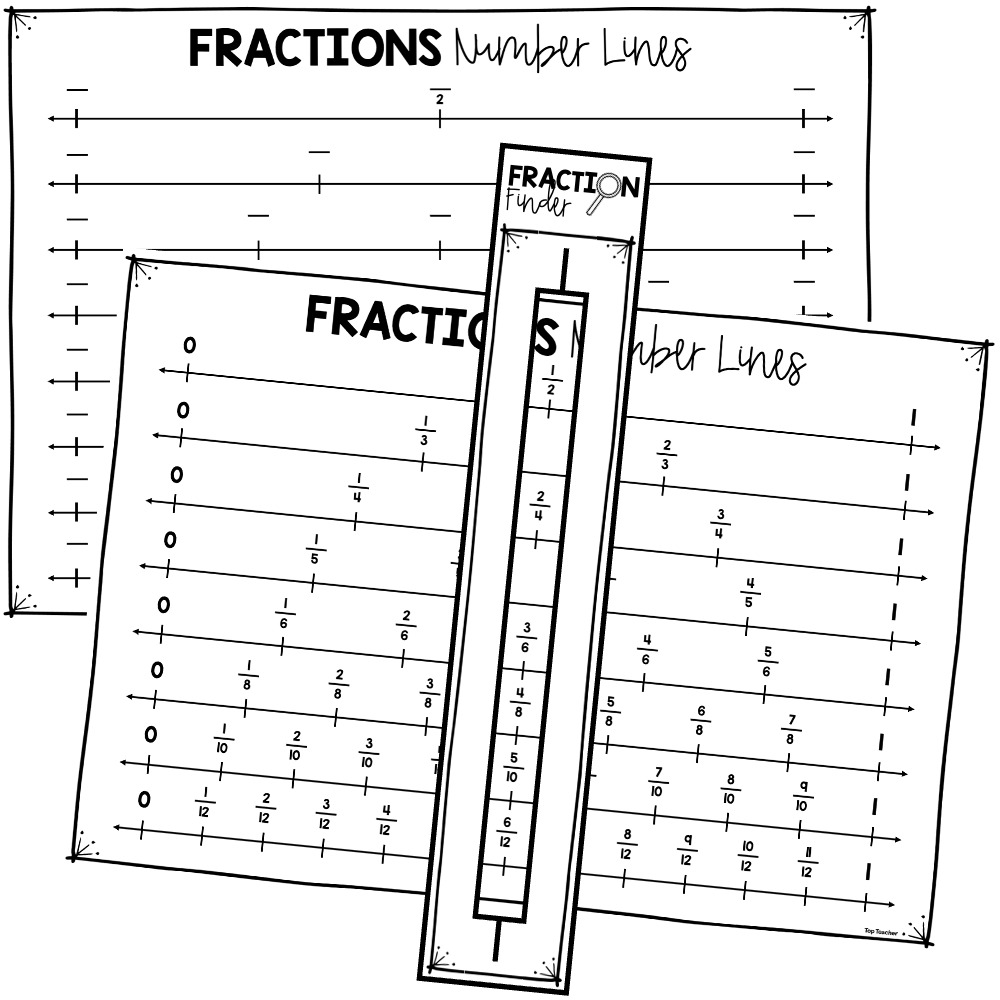 Count by Fractions Number Line Template - Top Teacher