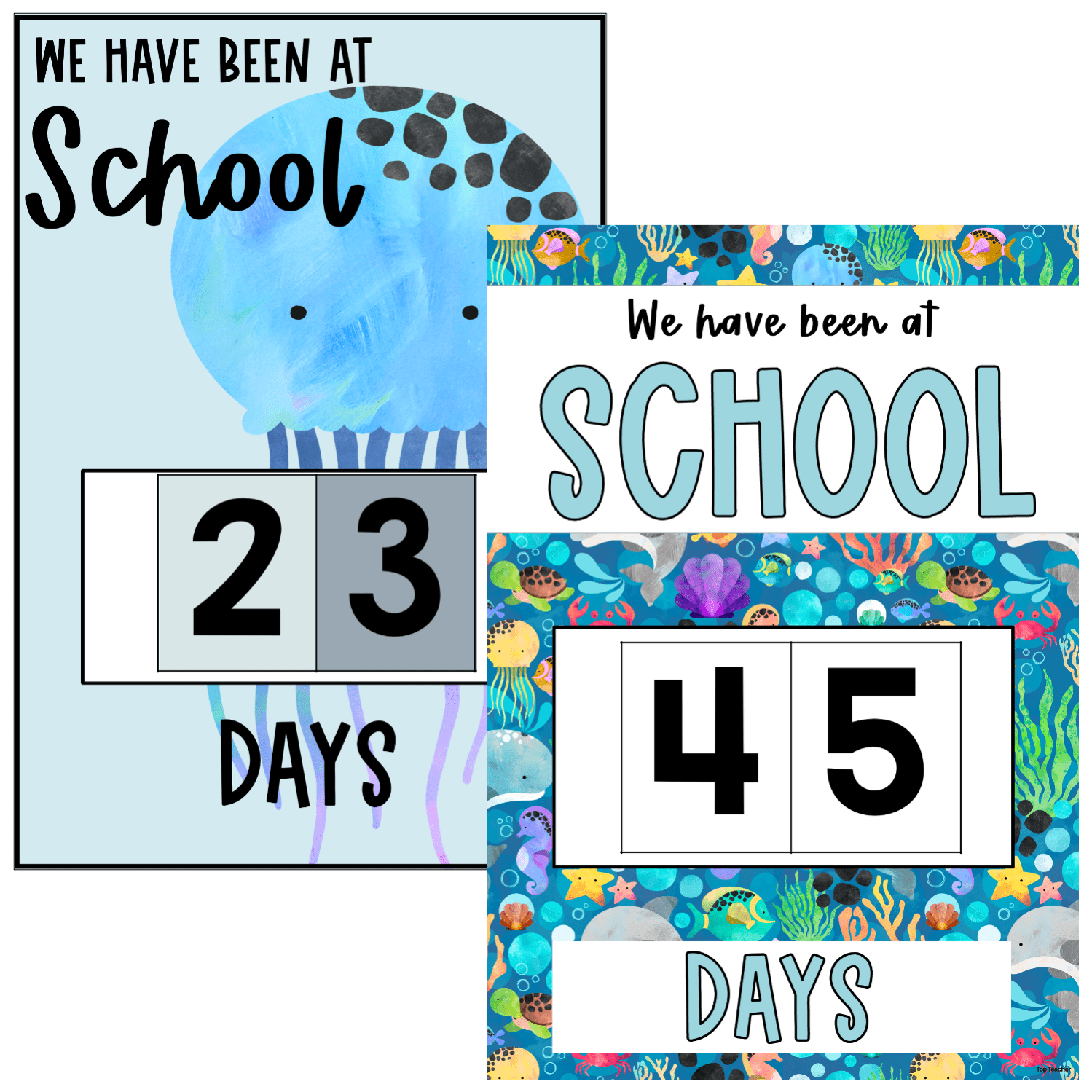 Days at School Poster Ocean Wonderland - Top Teacher