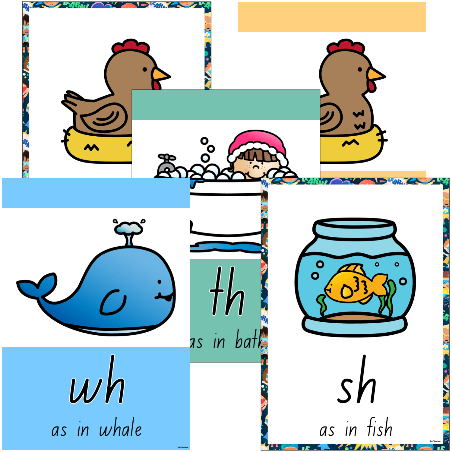 Digraph Posters Hero Kids - Top Teacher