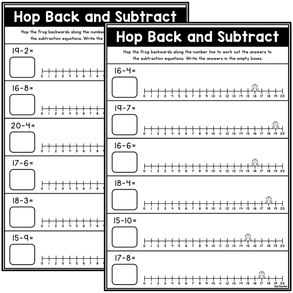 Hop Back & Subtract - Top Teacher