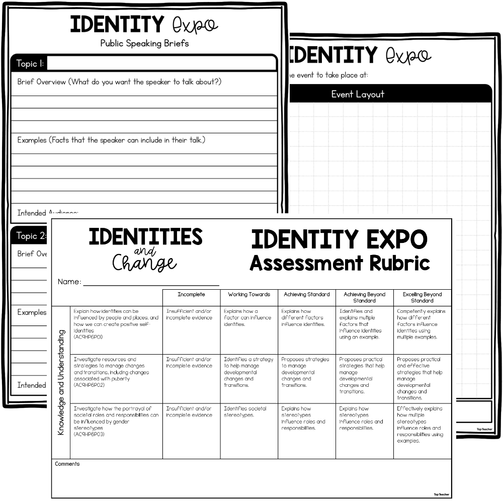 Health Assessment Years 5 & 6: Identity Expo - Top Teacher