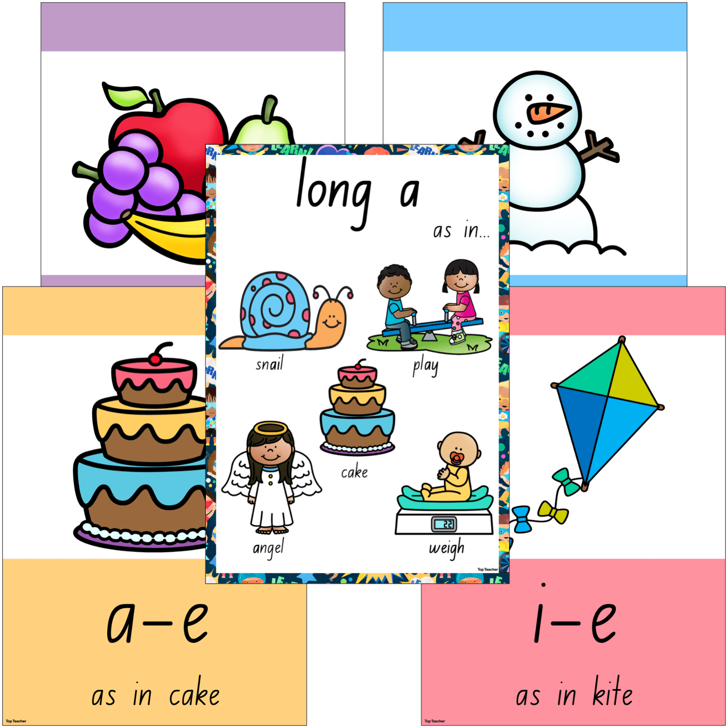 Long Vowel Art Long Vowel Clip Art , Images & Illustrations | Whimsy