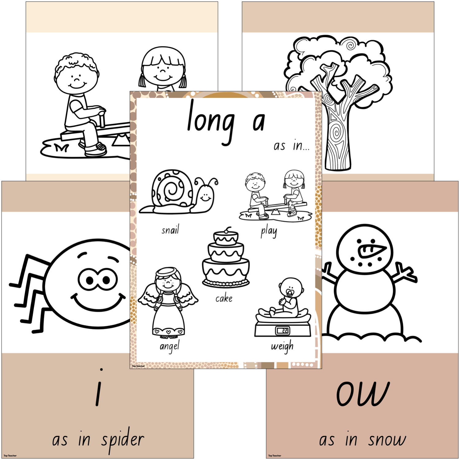 Long Vowel Posters Burn Off - Top Teacher