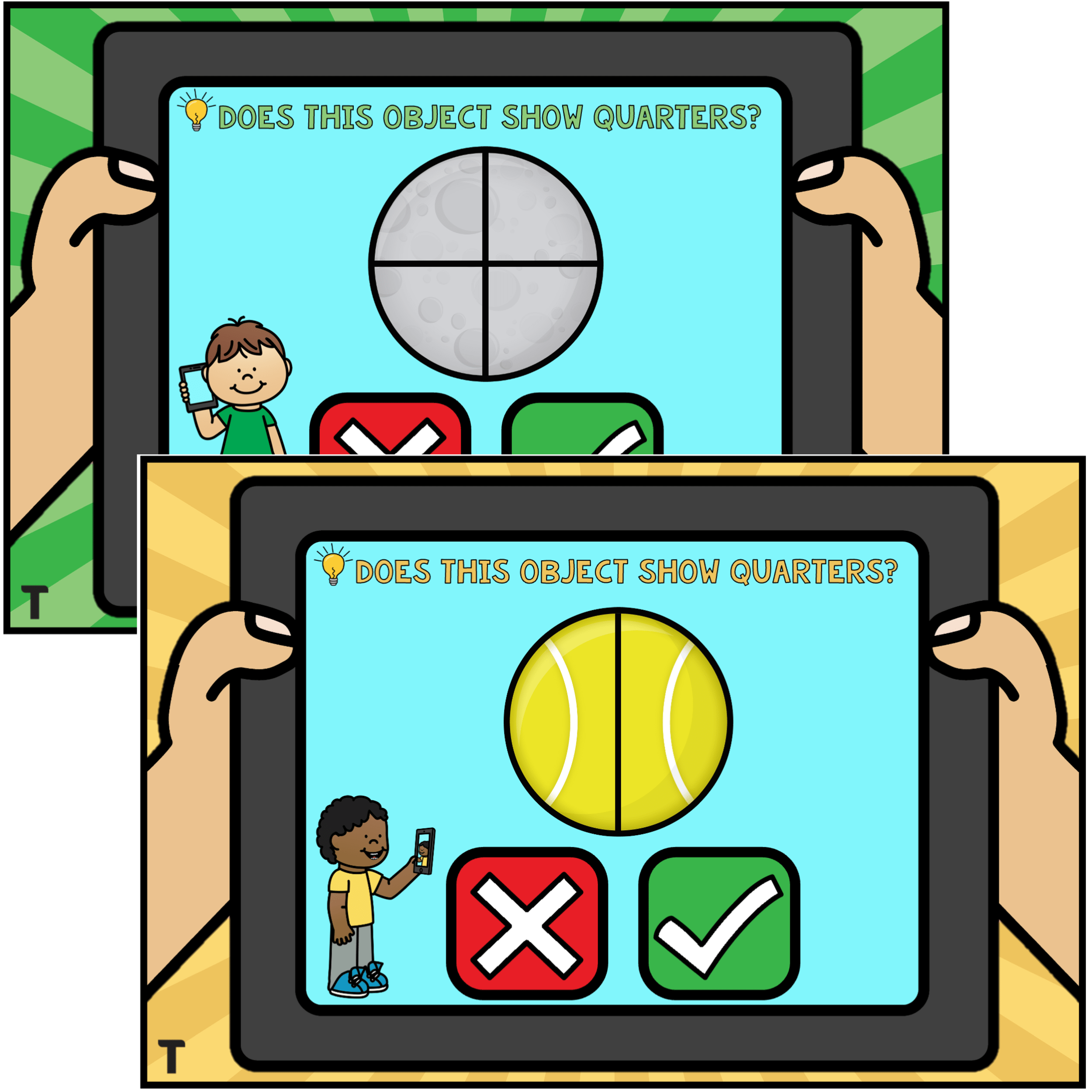 Quarters Task Cards: Digital Fun - Top Teacher
