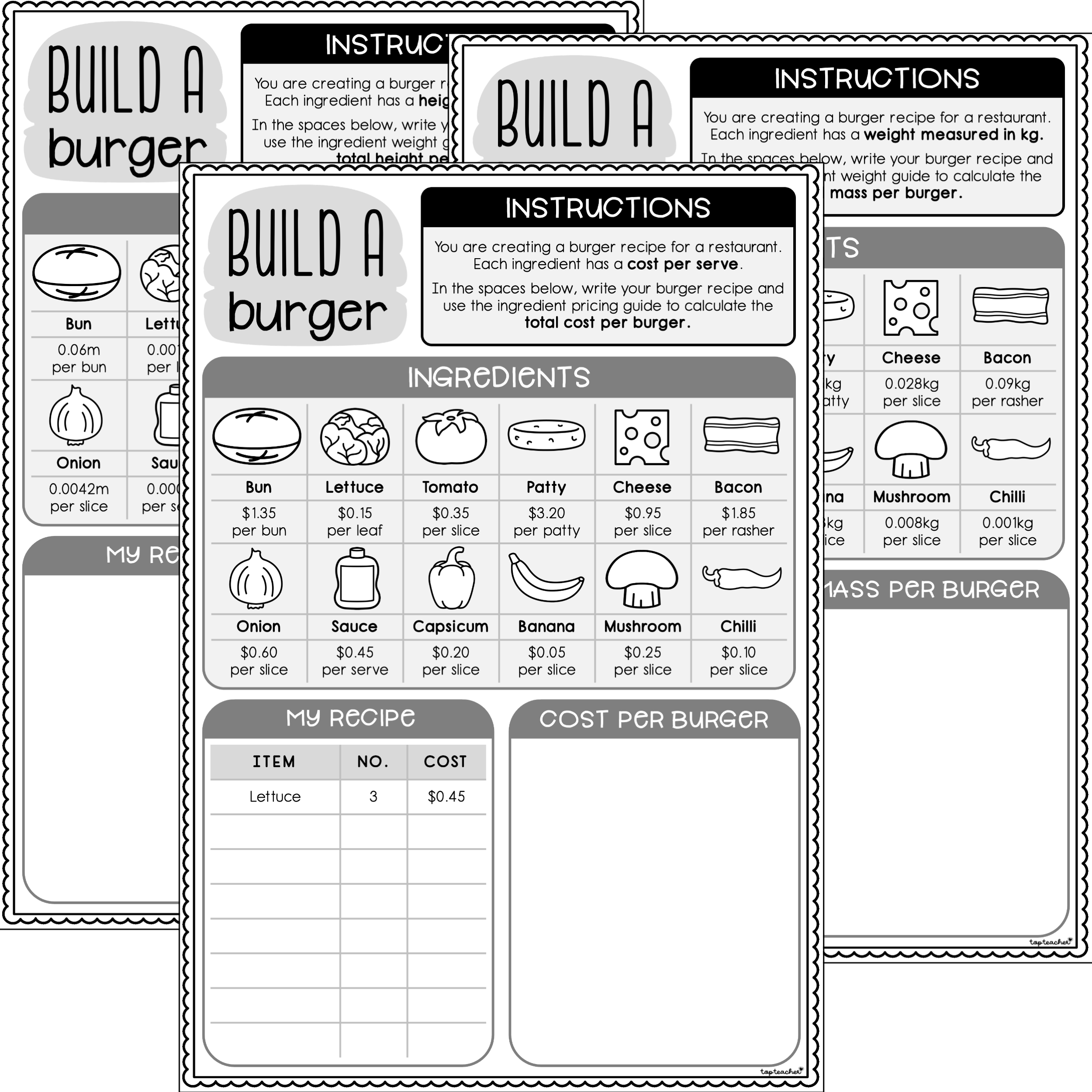 Build a Burger: Adding Decimals - Top Teacher