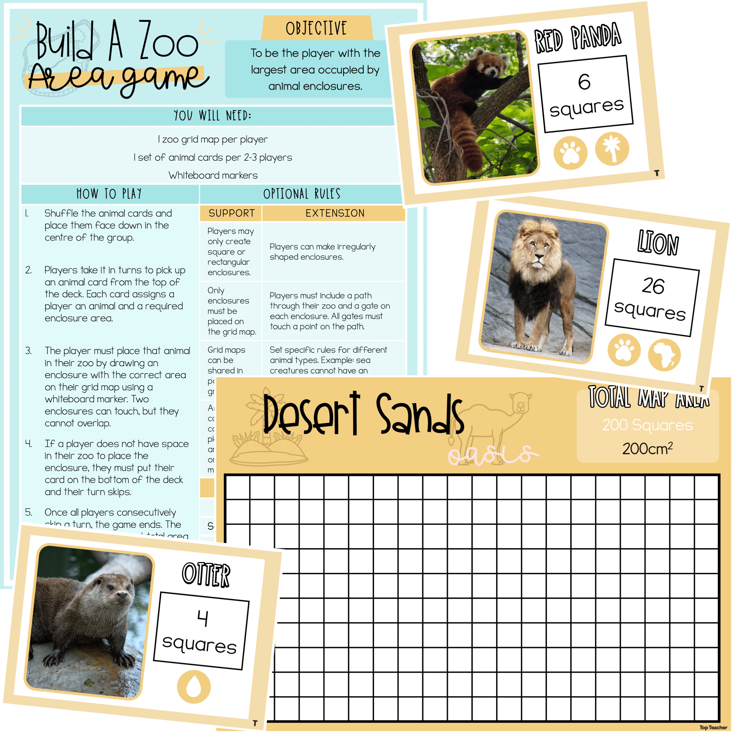 Build a Zoo Area Game - Top Teacher