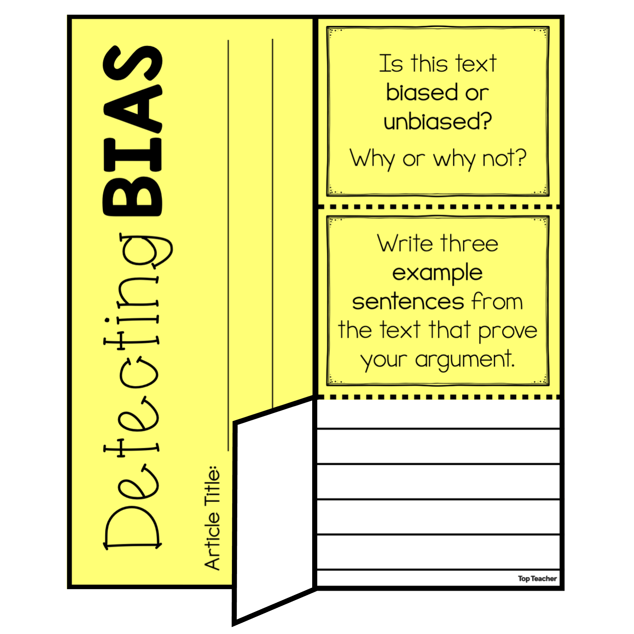 Detecting Bias in the Media Flip Book - Top Teacher