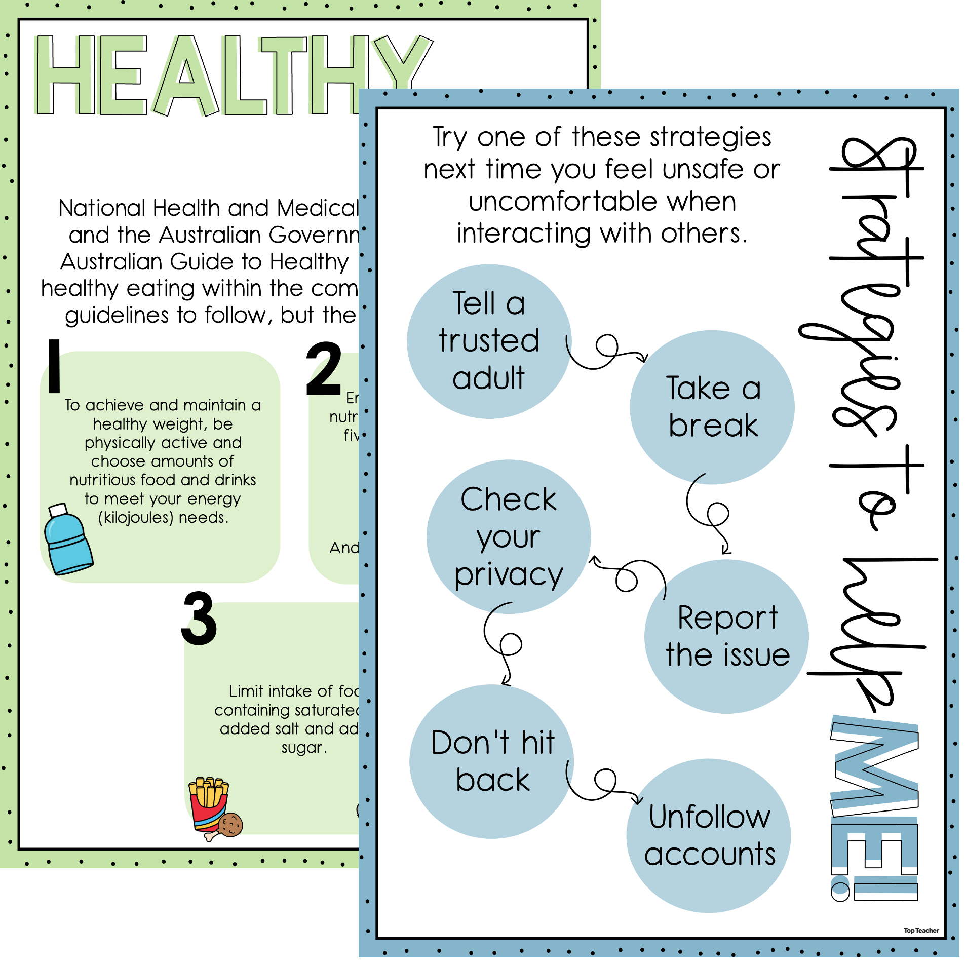 Health Years 5 & 6 Making Healthy & Safe Choices Posters - Top Teacher