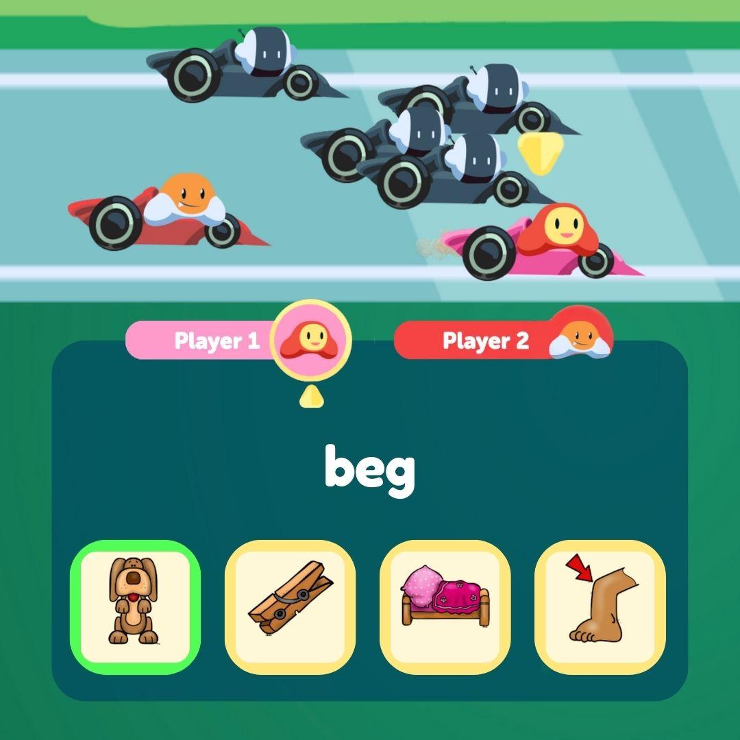 Read the CVC Word: Short E LET’S RACE - Top Teacher