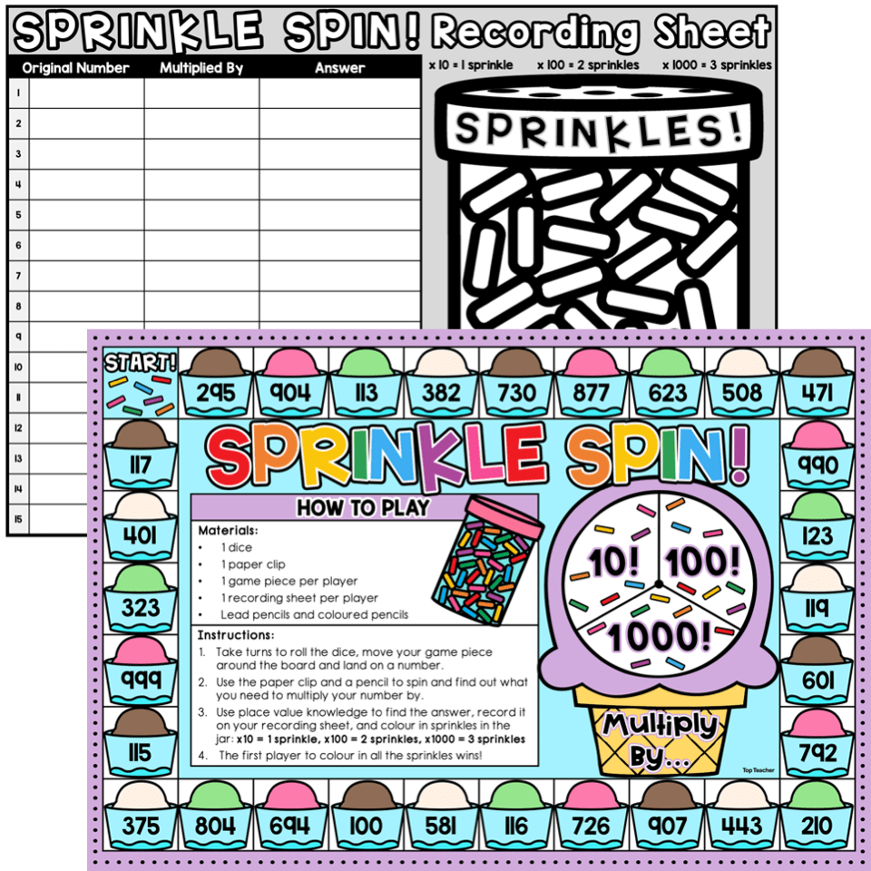 Sprinkle Spin! - Top Teacher