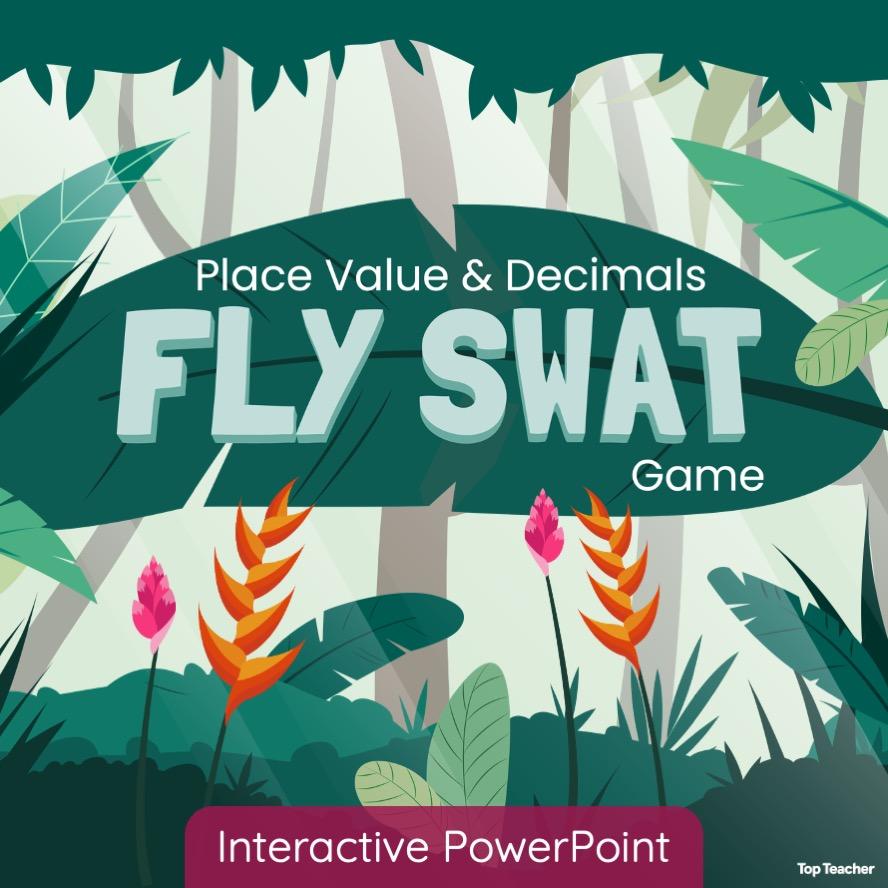 Place Value & Decimals Fly Swat Game POWERPOINT - Top Teacher