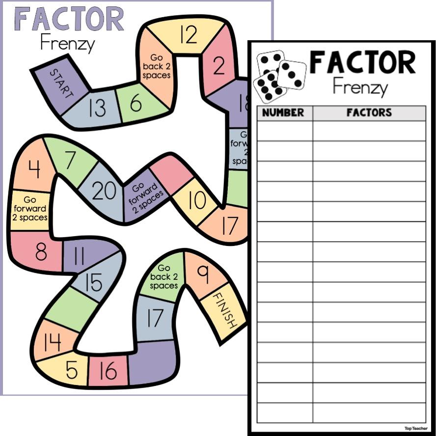 Factor Frenzy Game - Top Teacher