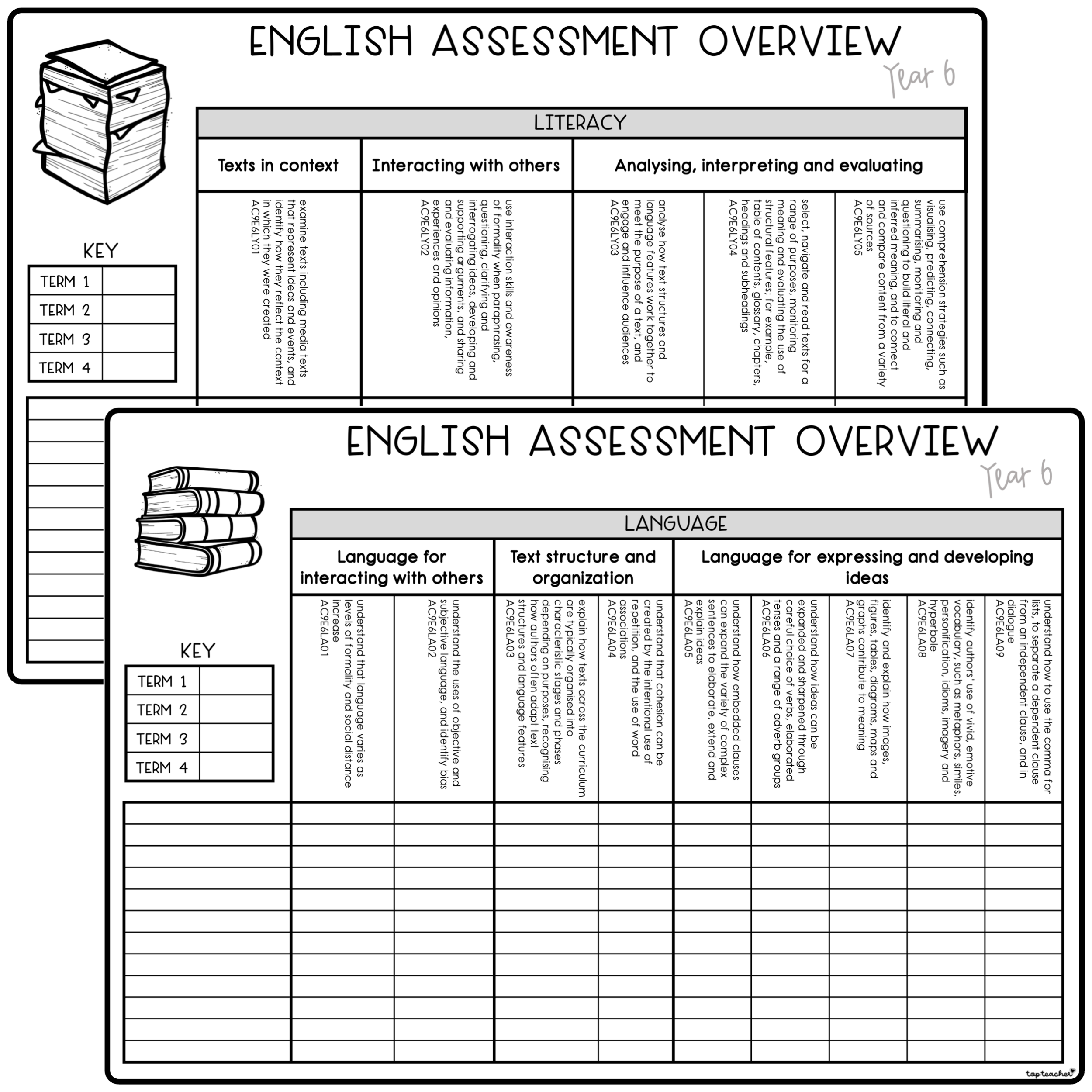 English Assessment Overview Year 6 - Top Teacher