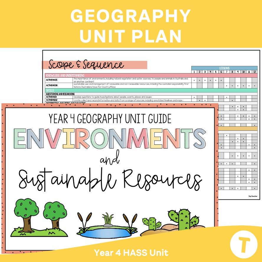 Geography Year 4 UNIT PLAN - Top Teacher