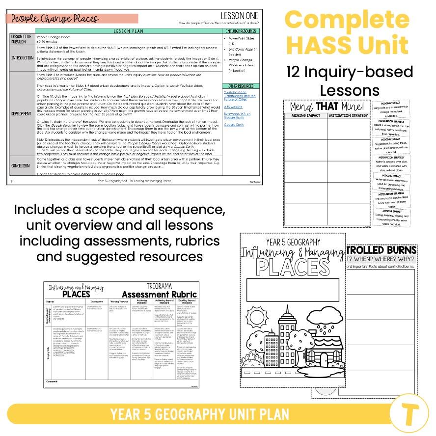 Geography Year 5 UNIT PLAN - Top Teacher