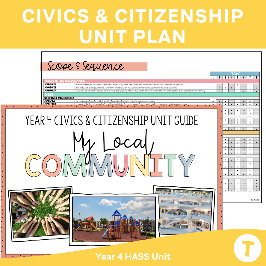 Civics & Citizenship Year 4 UNIT PLAN - Top Teacher