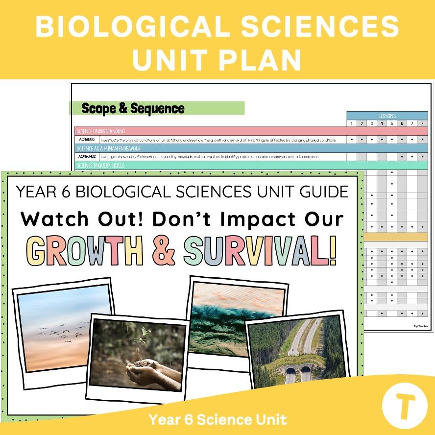 Biological Sciences Year 6 UNIT PLAN - Top Teacher