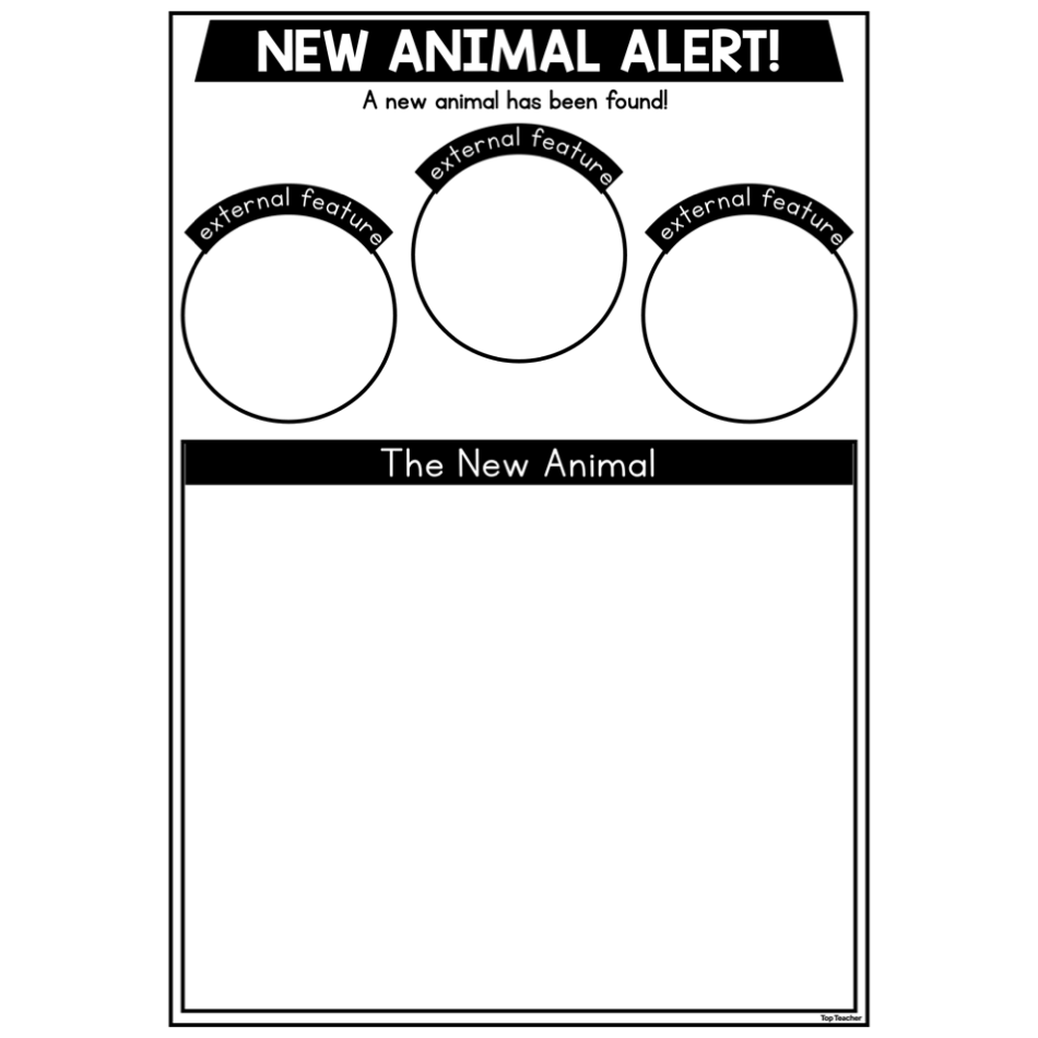 New Animal Alert! Biological Science Worksheet - Top Teacher