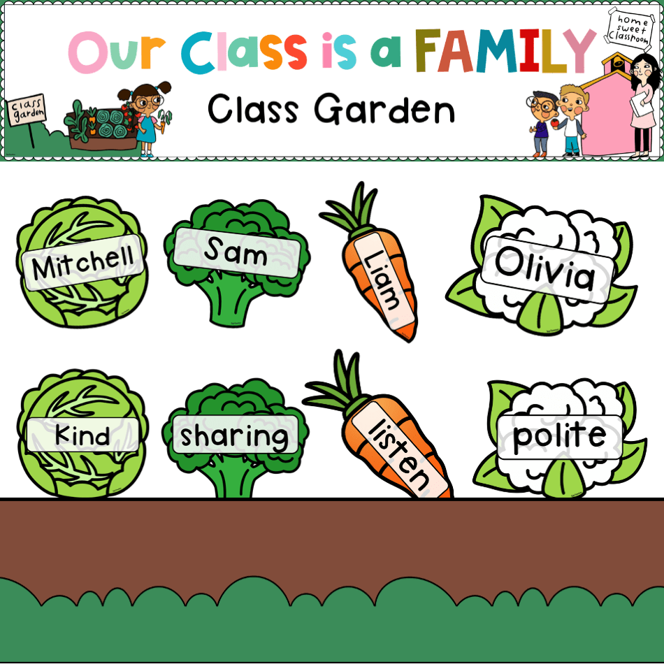 Our Class is a Family Garden Display: Back to School - Top Teacher