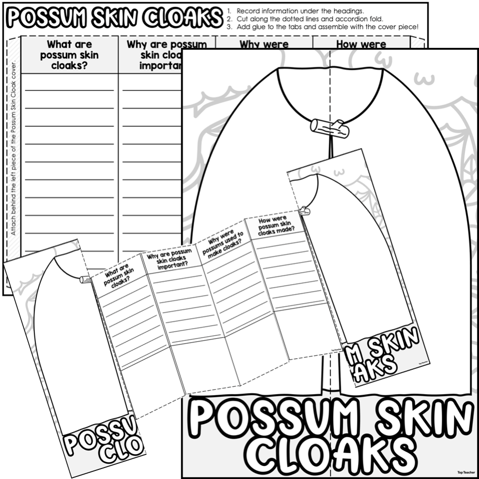 Possum Skin Cloaks Foldable - Top Teacher
