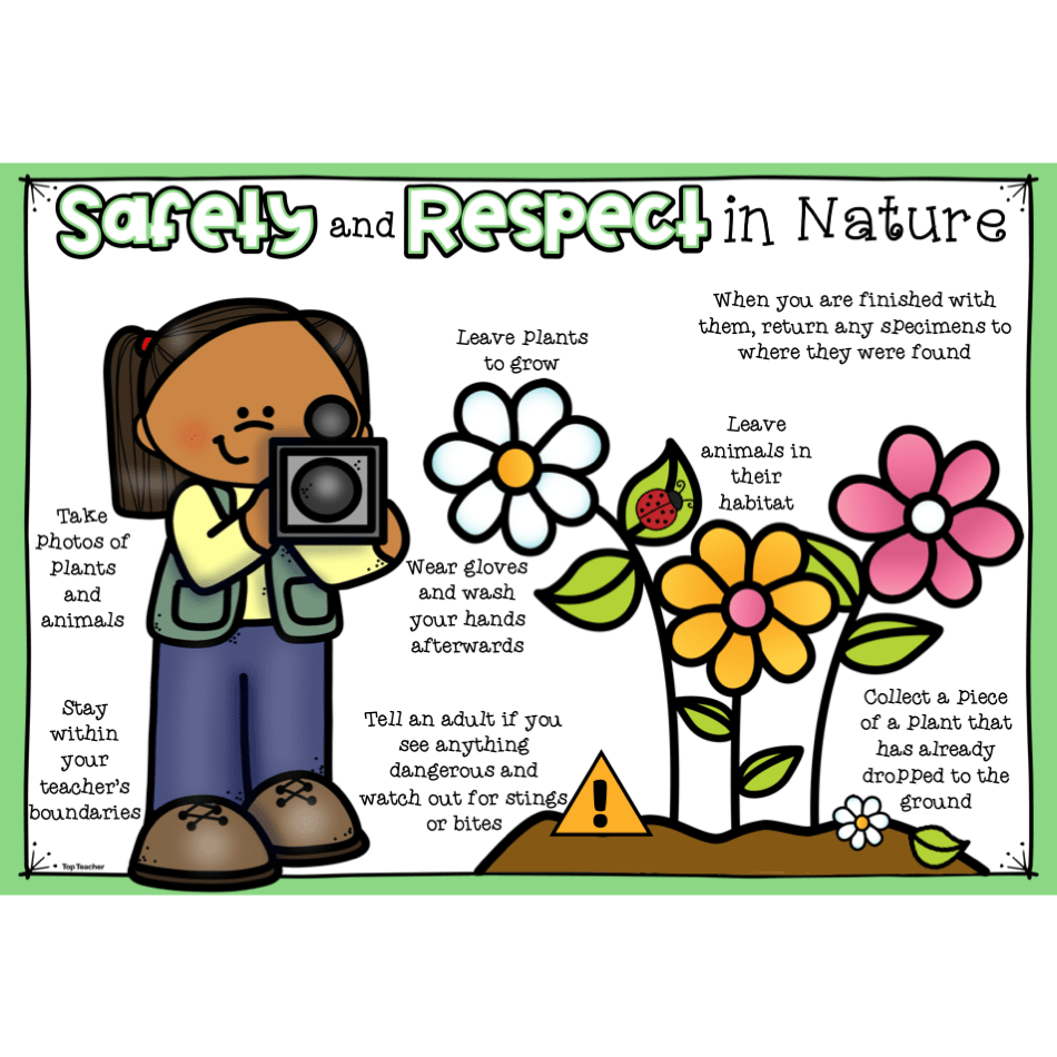 Safety & Respect in Nature Poster - Top Teacher