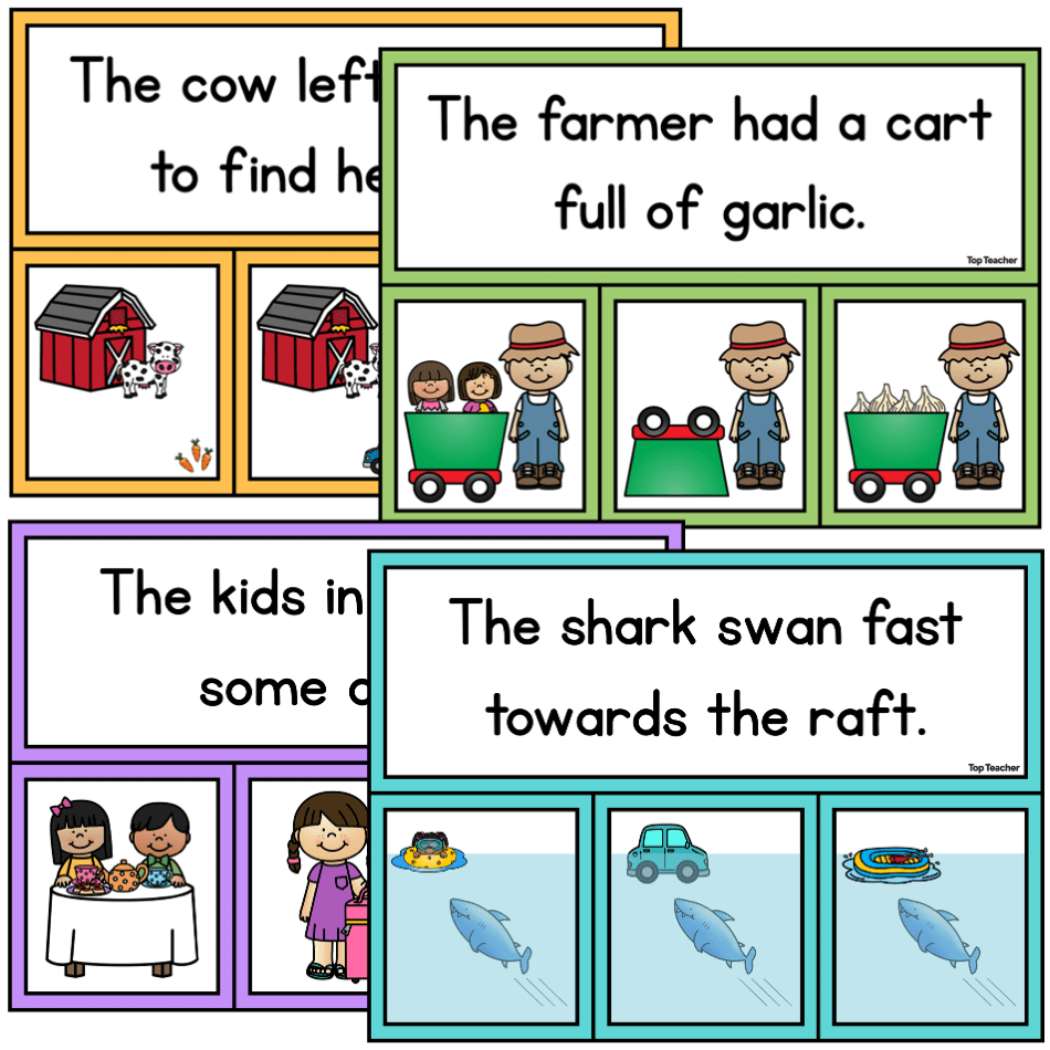 Sentence Peg Cards: /ar/ - Top Teacher