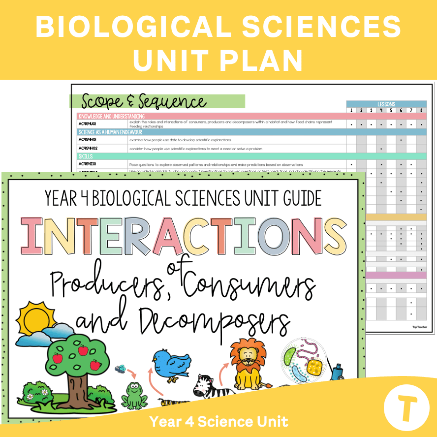 Biological Sciences Year 4 UNIT PLAN - Top Teacher