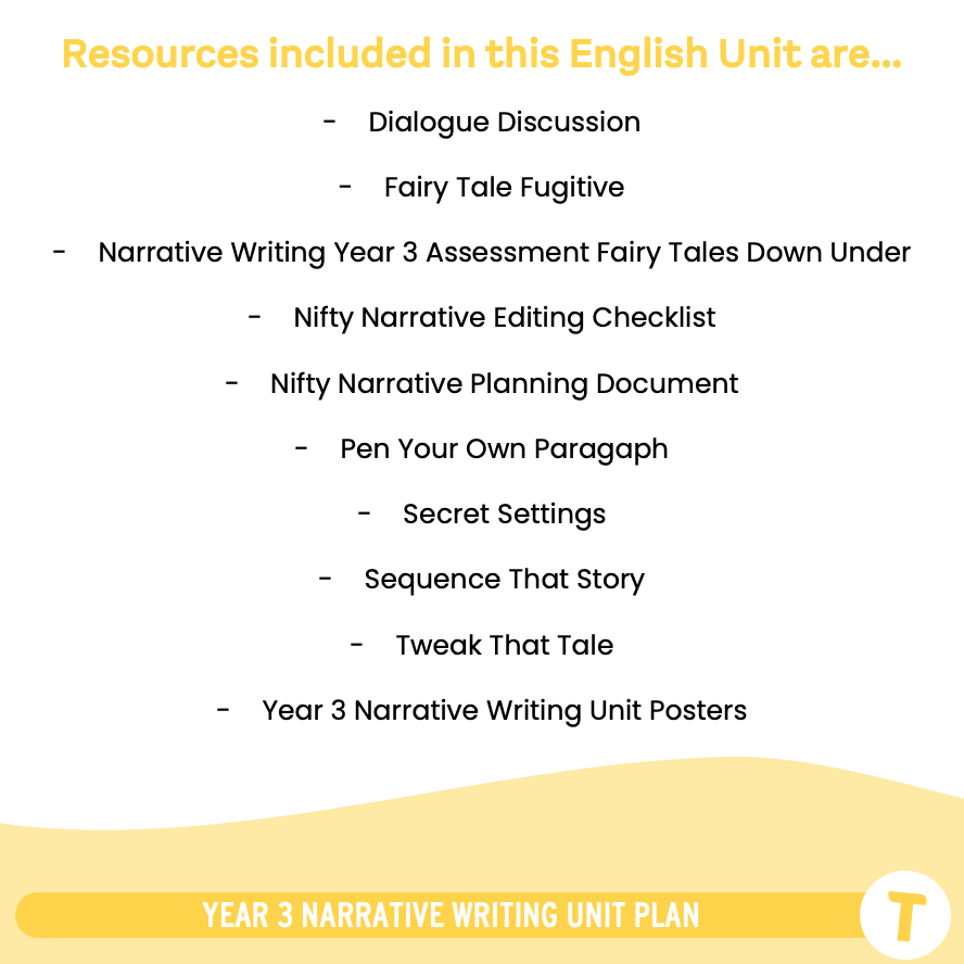 Narrative Writing Year 3 UNIT PLAN - Top Teacher