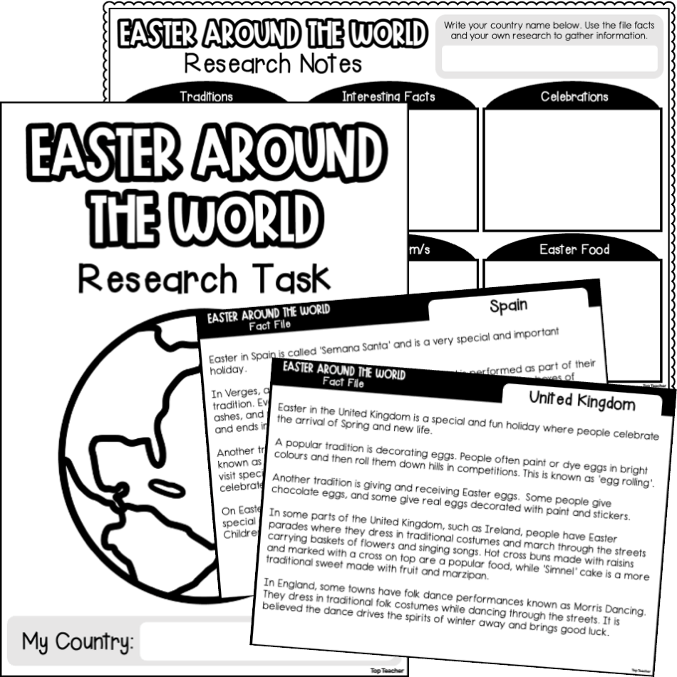 Easter Around the World Research Task - Top Teacher