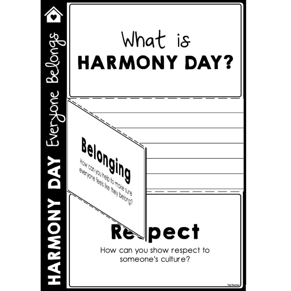 Harmony Day Flip Book - Top Teacher