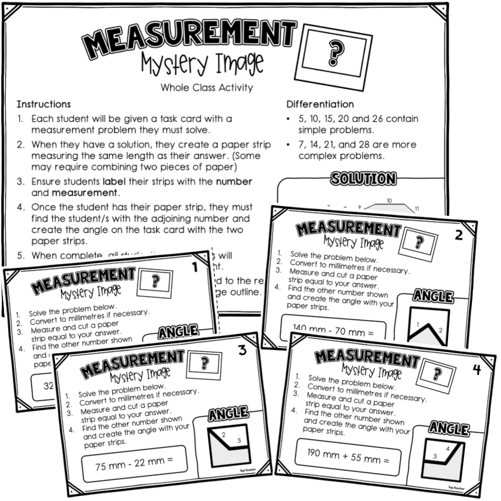 Length Measurement Mystery Activity - Top Teacher