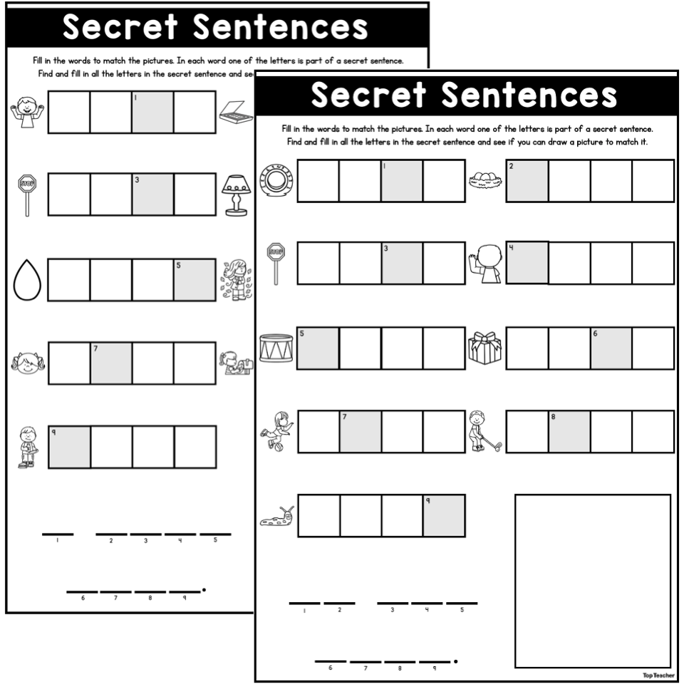 Crack the Secret Sentence: CVCC & CCVC Words - Top Teacher