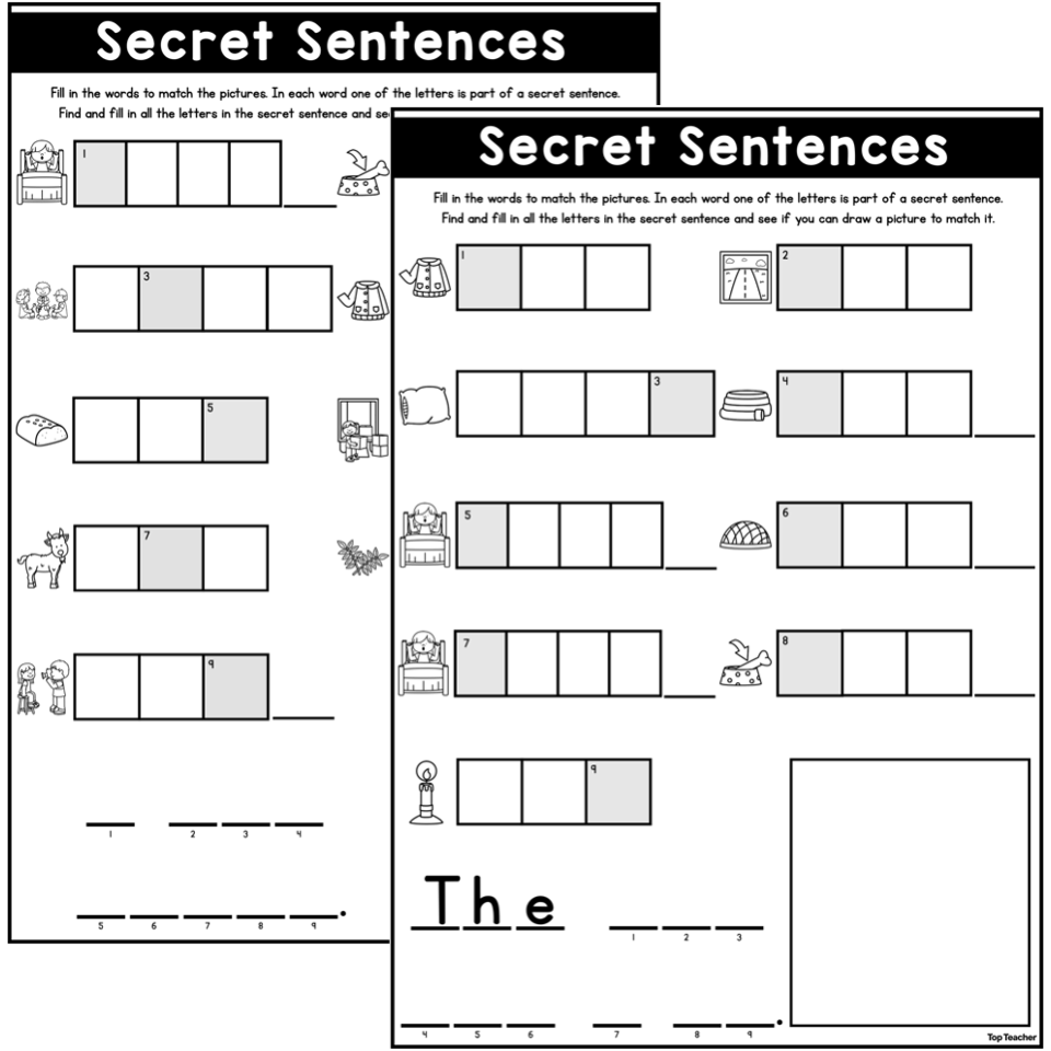 Crack the Secret Sentence: /oe/ Words - Top Teacher